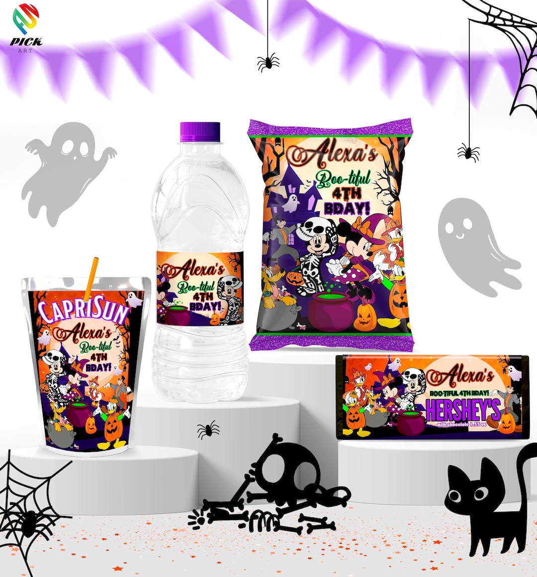Mickey Birthday Bundle: Halloween Kit, Set of 4 (digital Download ...