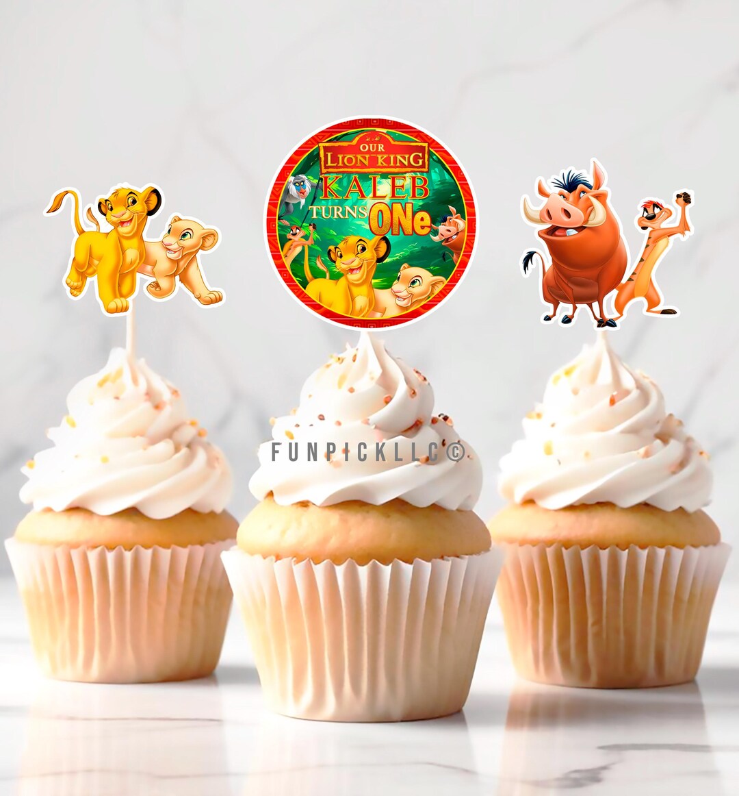 Lion King Cupcake Toppers: Simba Theme Party Decorations (DIY Editable ...