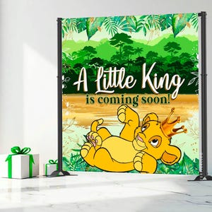 Lion King Baby Shower Backdrop: Baby Simba Banner (digital Download ...