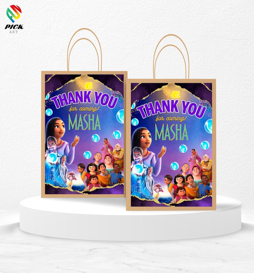 Wish Birthday Bag Label: Asha Sticker (digital Download) – WIS01 - Etsy UK