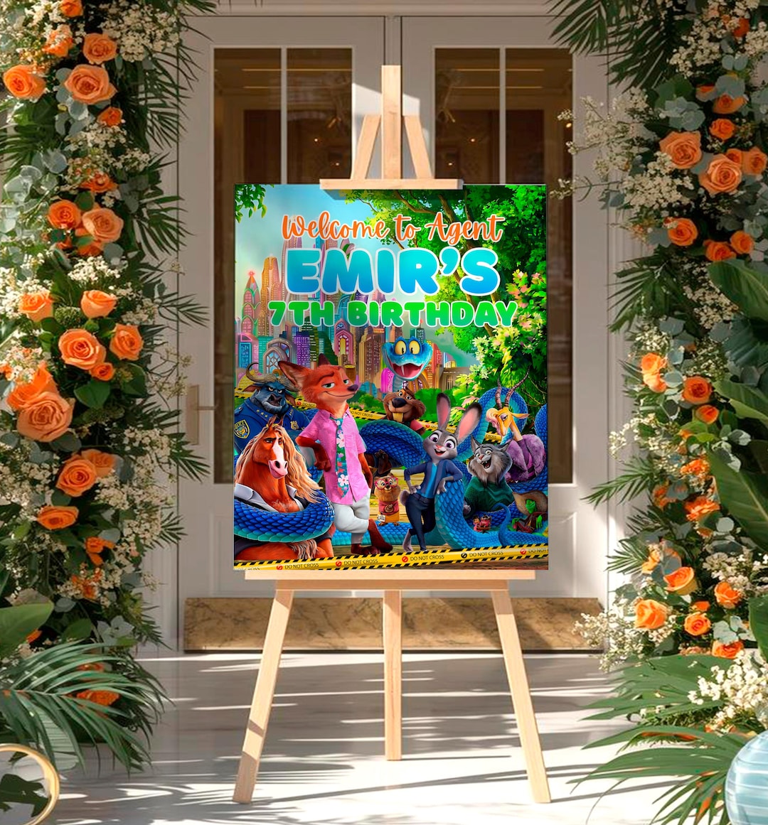 Zootopia Welcome Poster: Zootropolis Wall art template (Digital ...