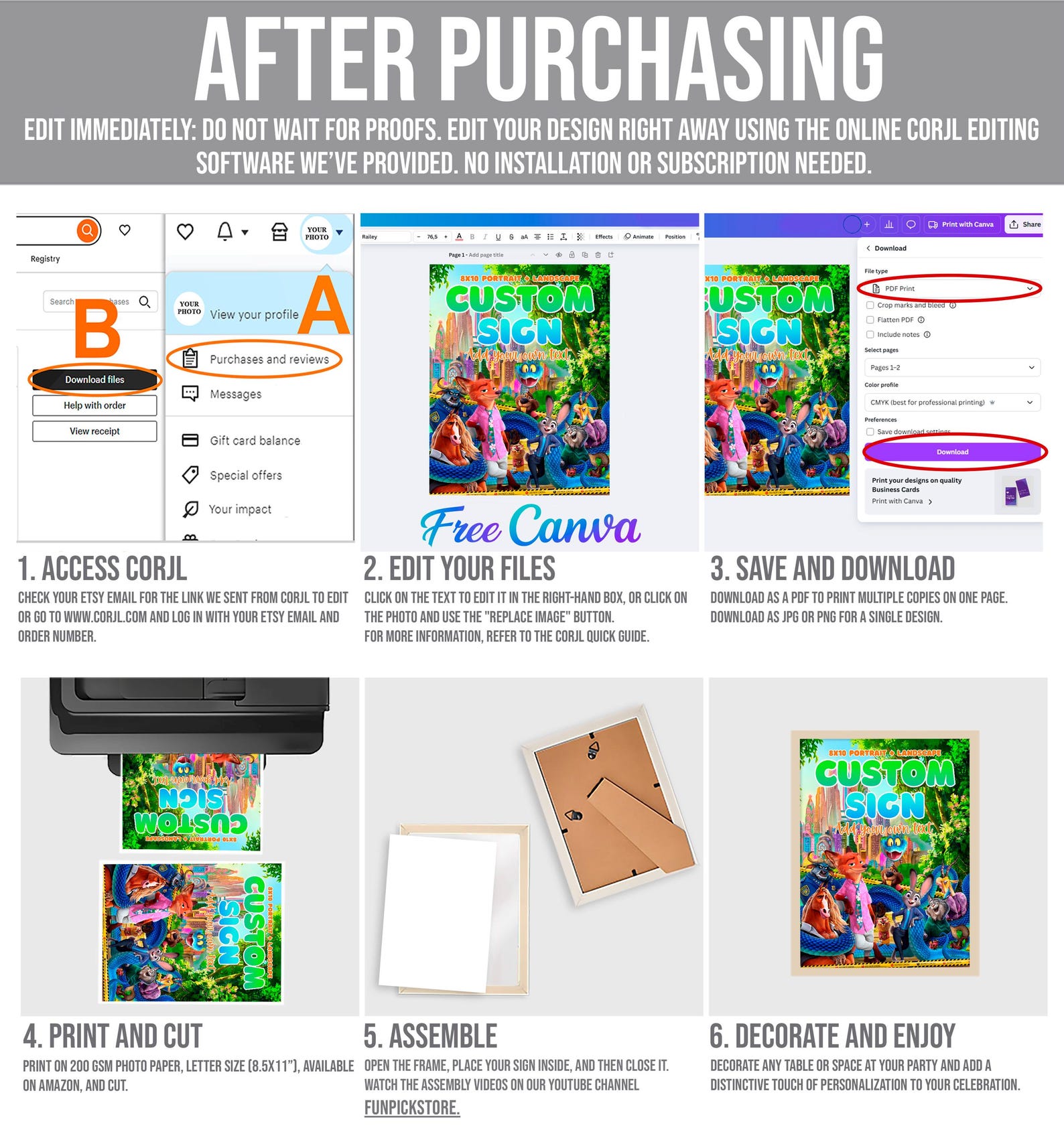 Zootopia Custom Sign: Personalized Welcome Poster Party Decor, (digital ...