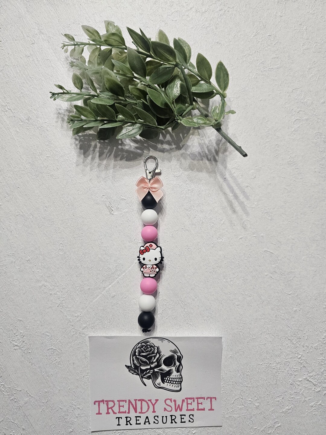 Hello Kitty Nurse Dangle Bead Keychain - Etsy