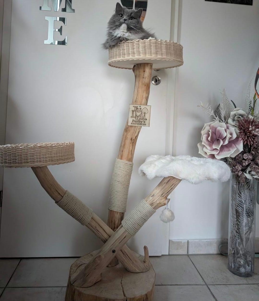 Cat Tree, Natural Cat Tree, Real Wood, Solid - Furby's Natural Cat Tree ...