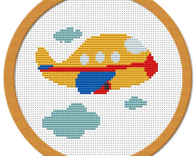 My Little Airplane Cross Stitch Pattern PDF - Etsy