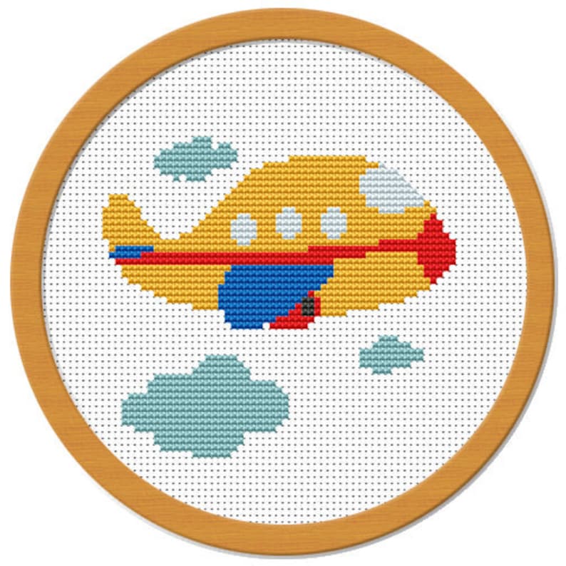 My Little Airplane Cross Stitch Pattern PDF - Etsy