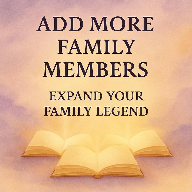 Family Legend Add-on – Additional Family Members - Etsy