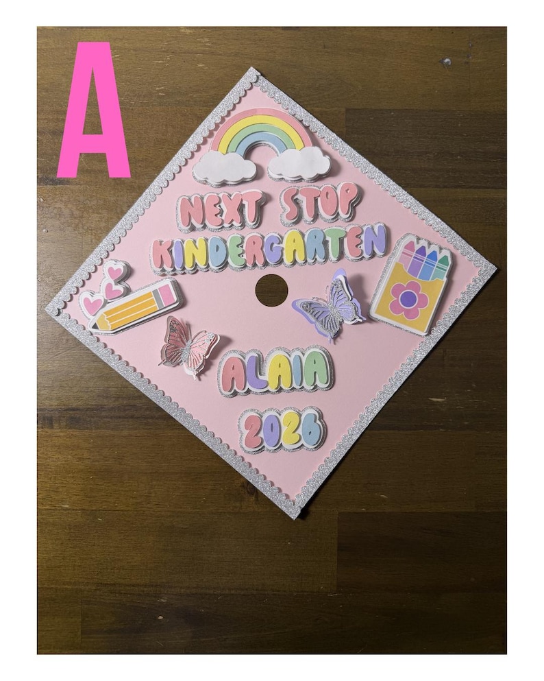 Personalized Kindergarten Graduation Cap Topper (2026) – Rainbow ...