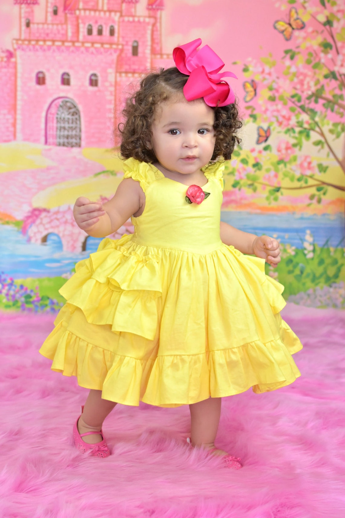 Baby Infant Princess Belle Dress With Built in Pettiskirt - Etsy