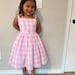 Girls Pink Gingham Party Dress With Built-in Pettiskirt and Matching ...