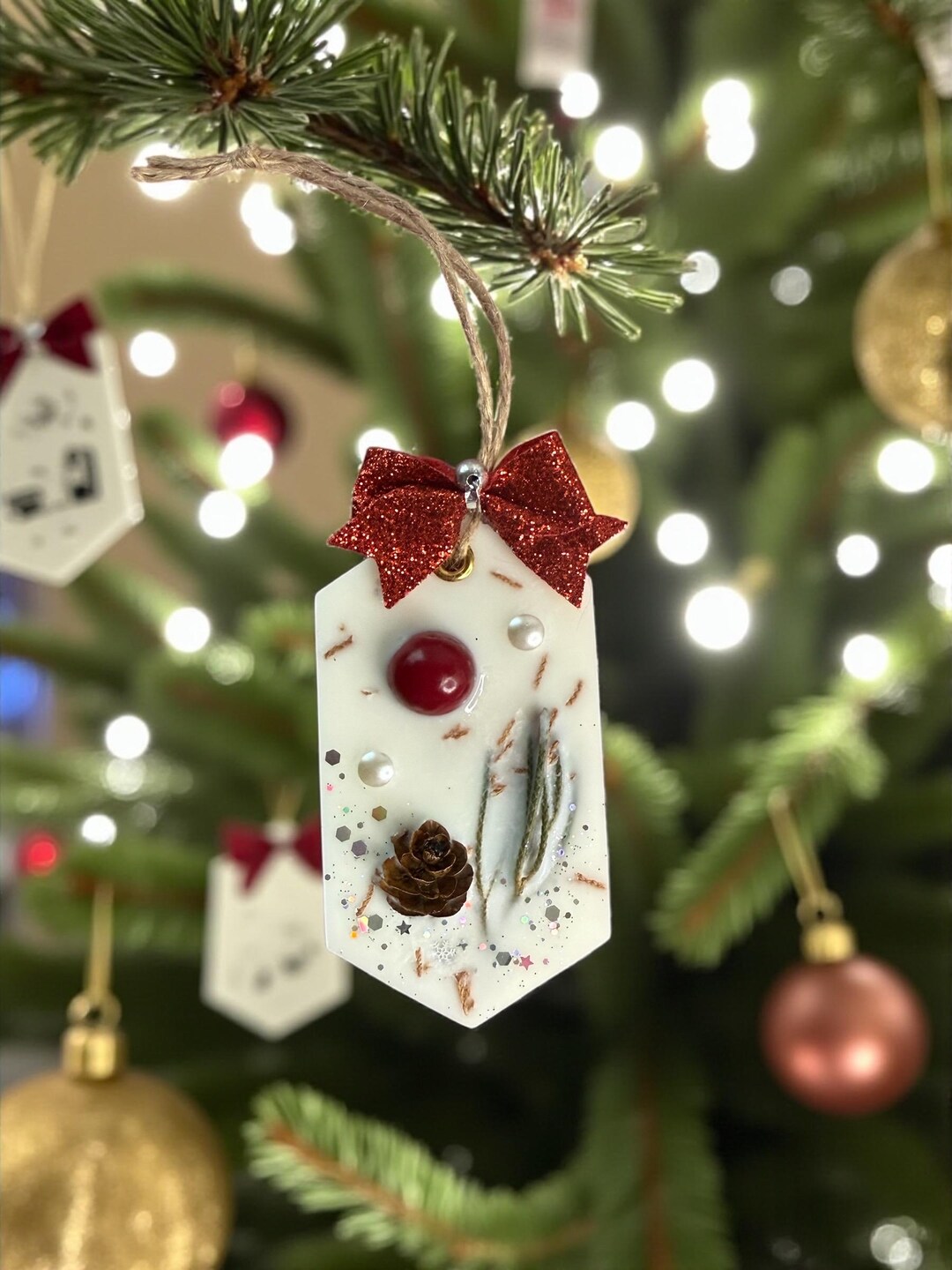 Holly Berry | Winter Mint Fragrance | Scented Wax Sachet Ornament ...
