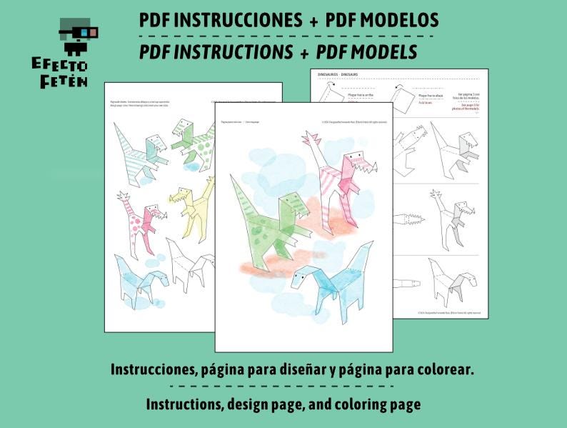 Dinosaur Cutouts. Cardstock. Printable PDF. Digital Download for ...