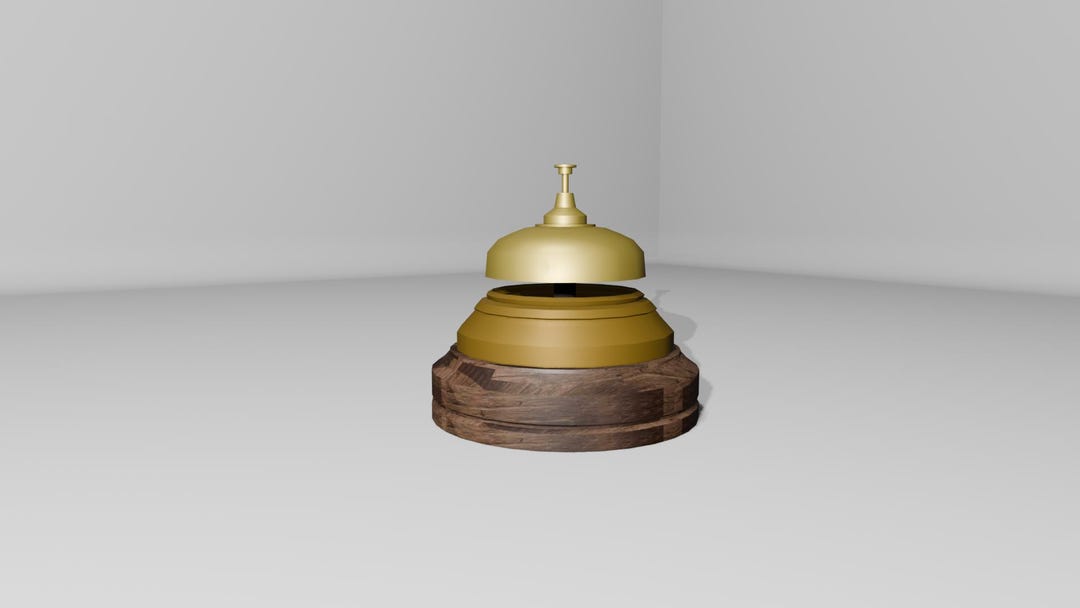 Desk Bell STL | 3D Bell Desk | Realistic Decorative Bell | Prop for ...