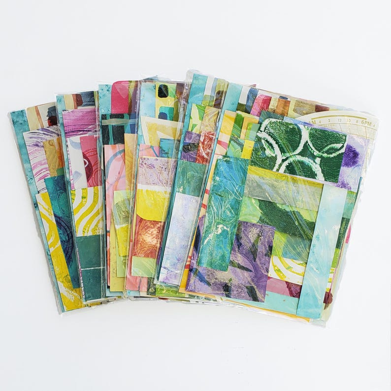 Painted Papers Ephemera Collage Packs #3 , 21 Similar Papers in Each ...