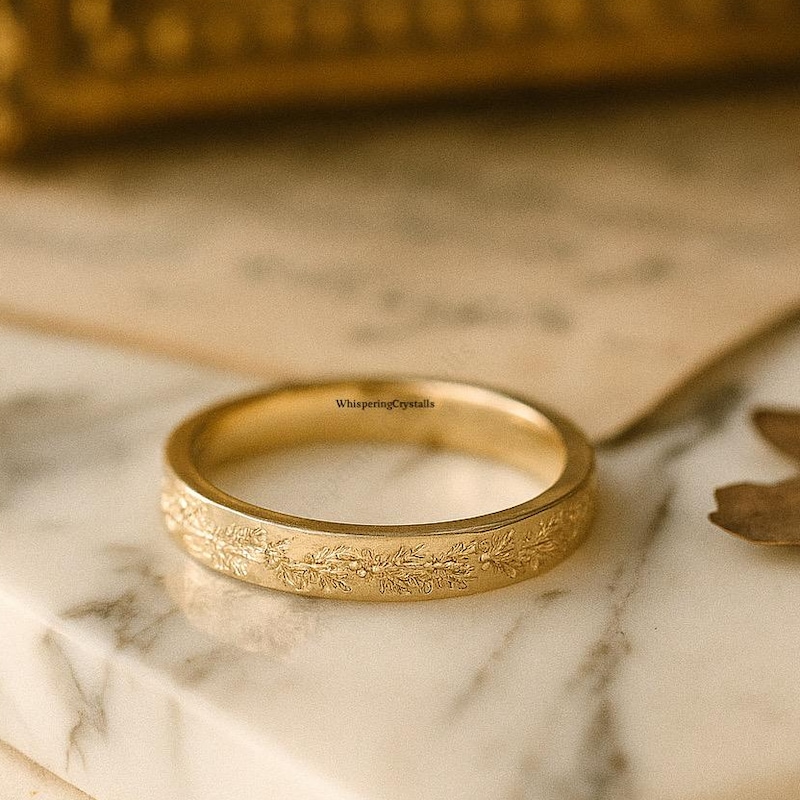 Wedding Ring Floral Detail - Etsy