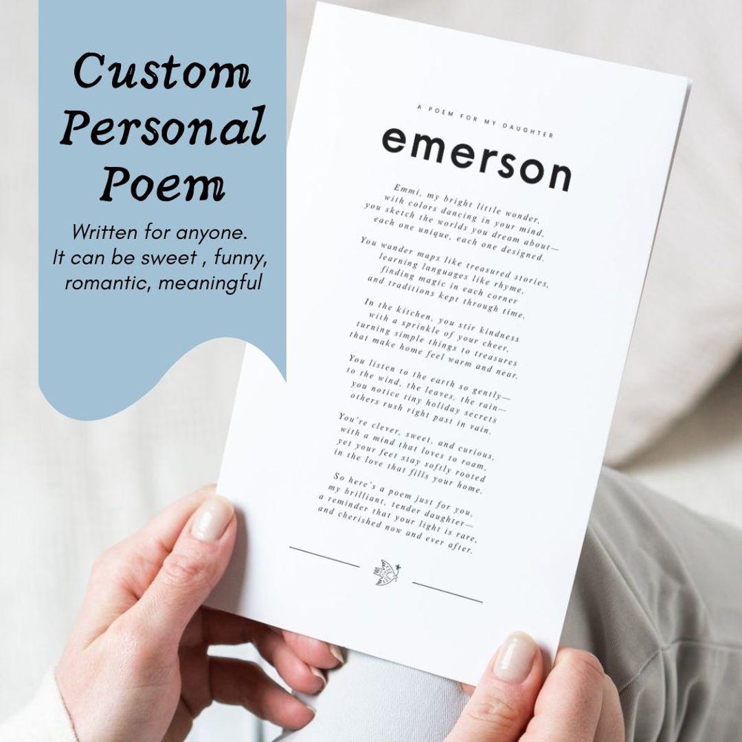 Custom Poem About Someone You Love | Personalized Poem Gift | Funny ...