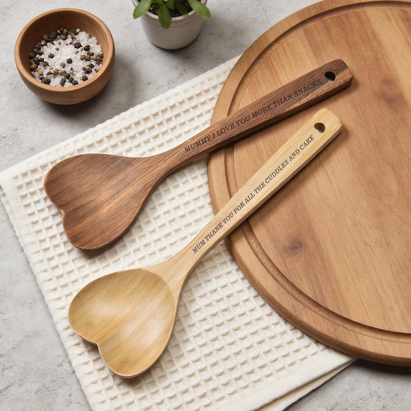 Wood Heart Cooking Spoons - Etsy