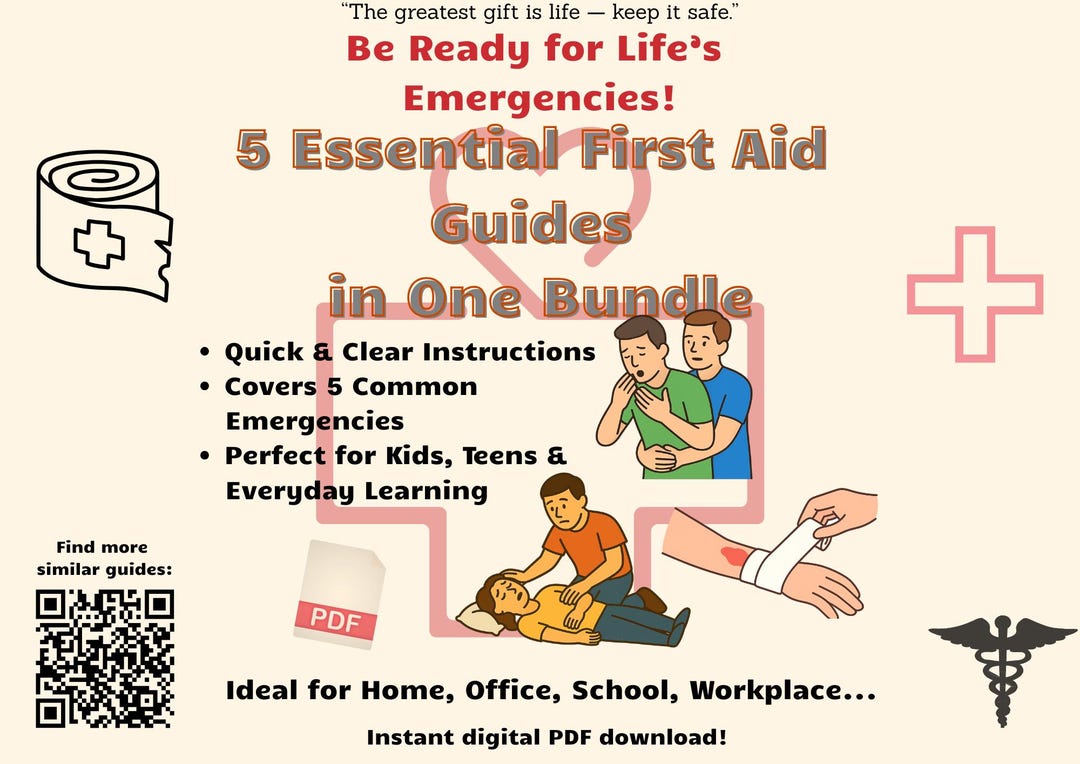 First Aid Guide Bundle: Emergency Instructions (instant PDF Download ...