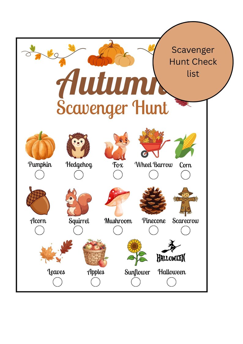 Fall / Autumn & Winter Scavenger Hunt Bundle | Seasonal Scavenger Hunts ...