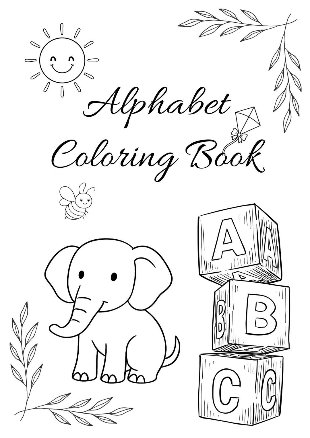 Alphabet Coloring Pages A to Z: Educational Activity (digital Download ...