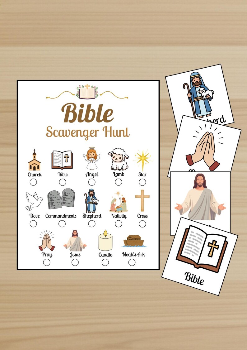 Bible Scavenger Hunt Game | Kids Activity (PDF Printable) - Etsy