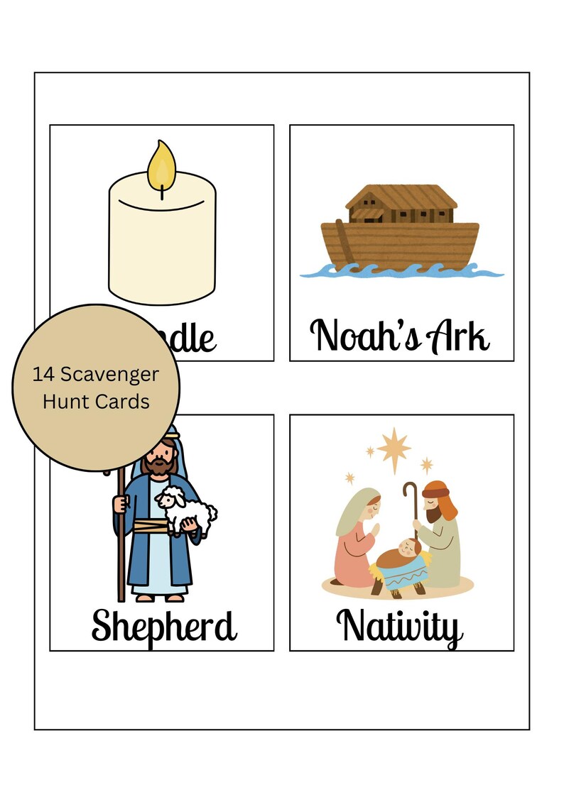 Bible Scavenger Hunt Game | Kids Activity (PDF Printable) - Etsy