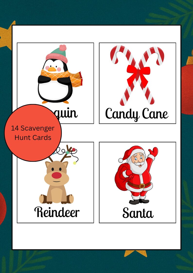 Christmas Scavenger Hunt Game | Holiday Party Activity (printable PDF ...