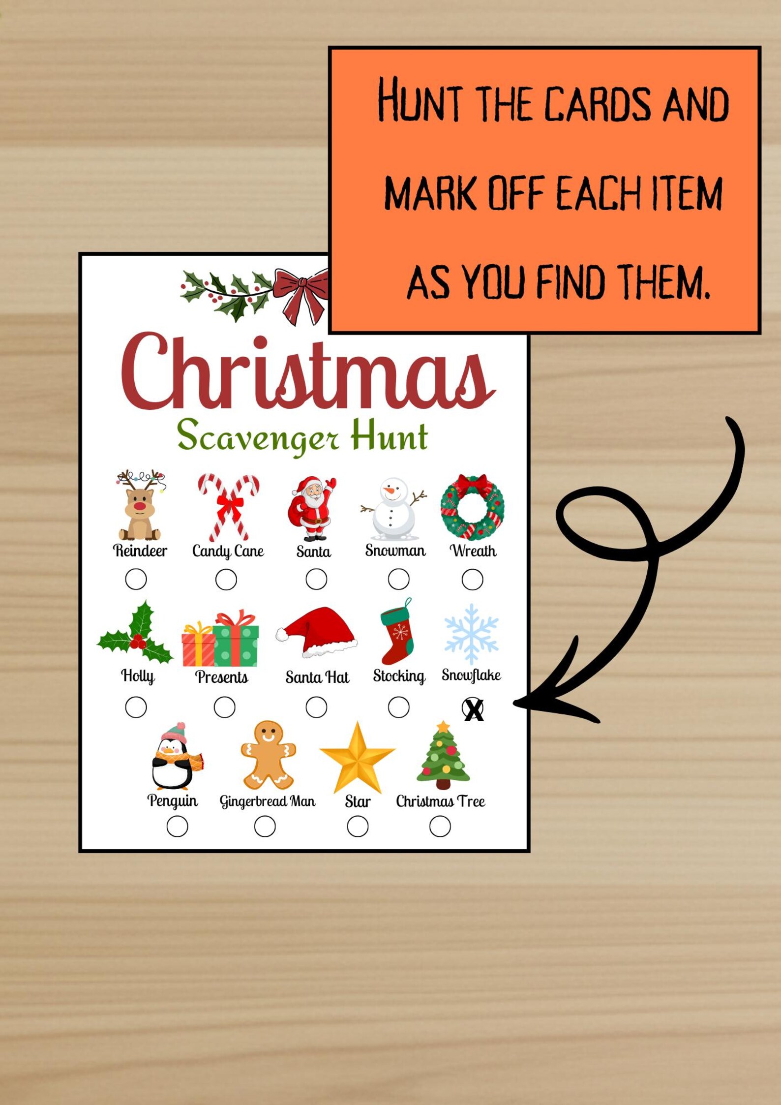 Christmas Scavenger Hunt Game | Holiday Party Activity (printable PDF ...