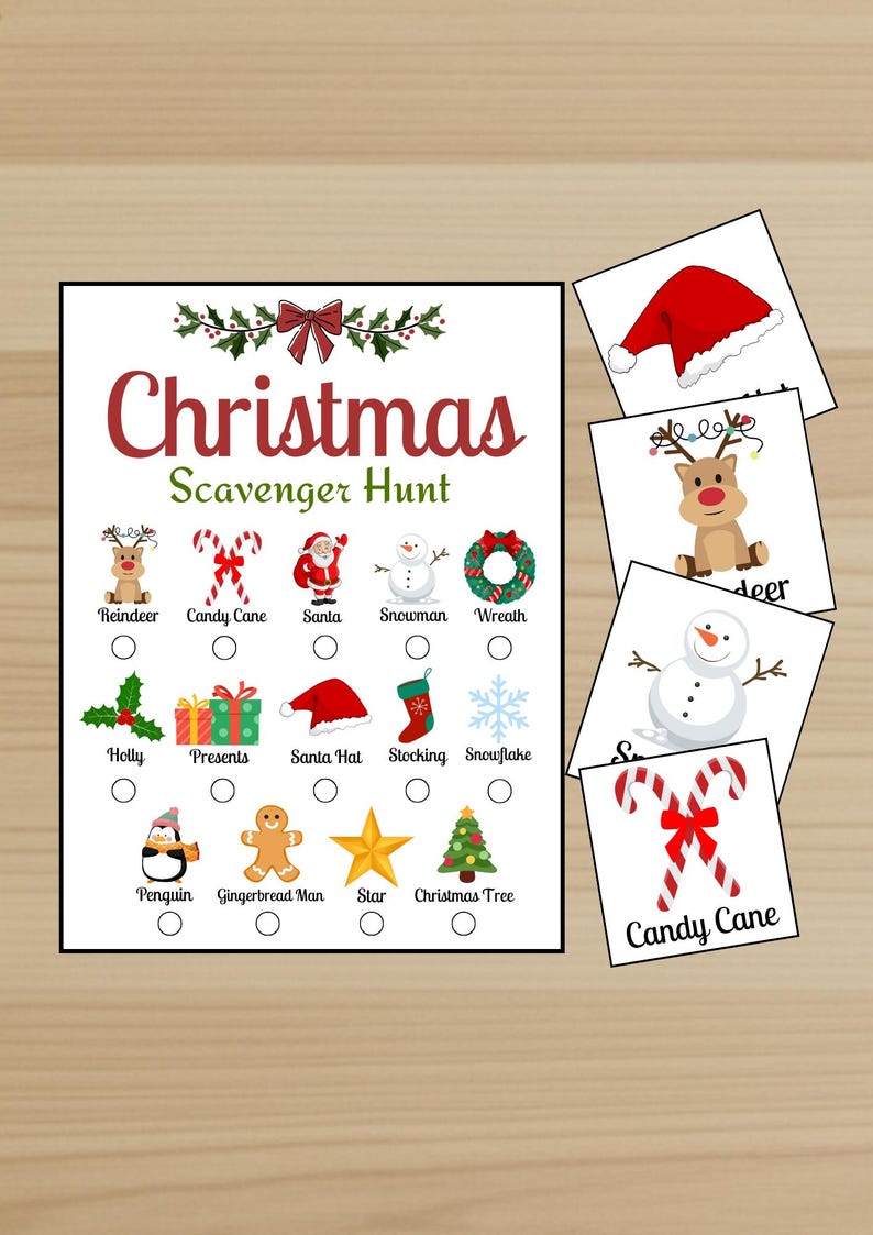 Christmas Scavenger Hunt Game | Holiday Party Activity (printable PDF) - Etsy