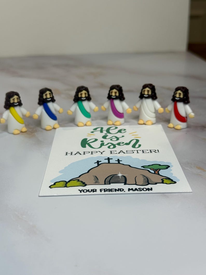 He is Risen Mini Jesus Figure Easter Class Gift | Personalized ...