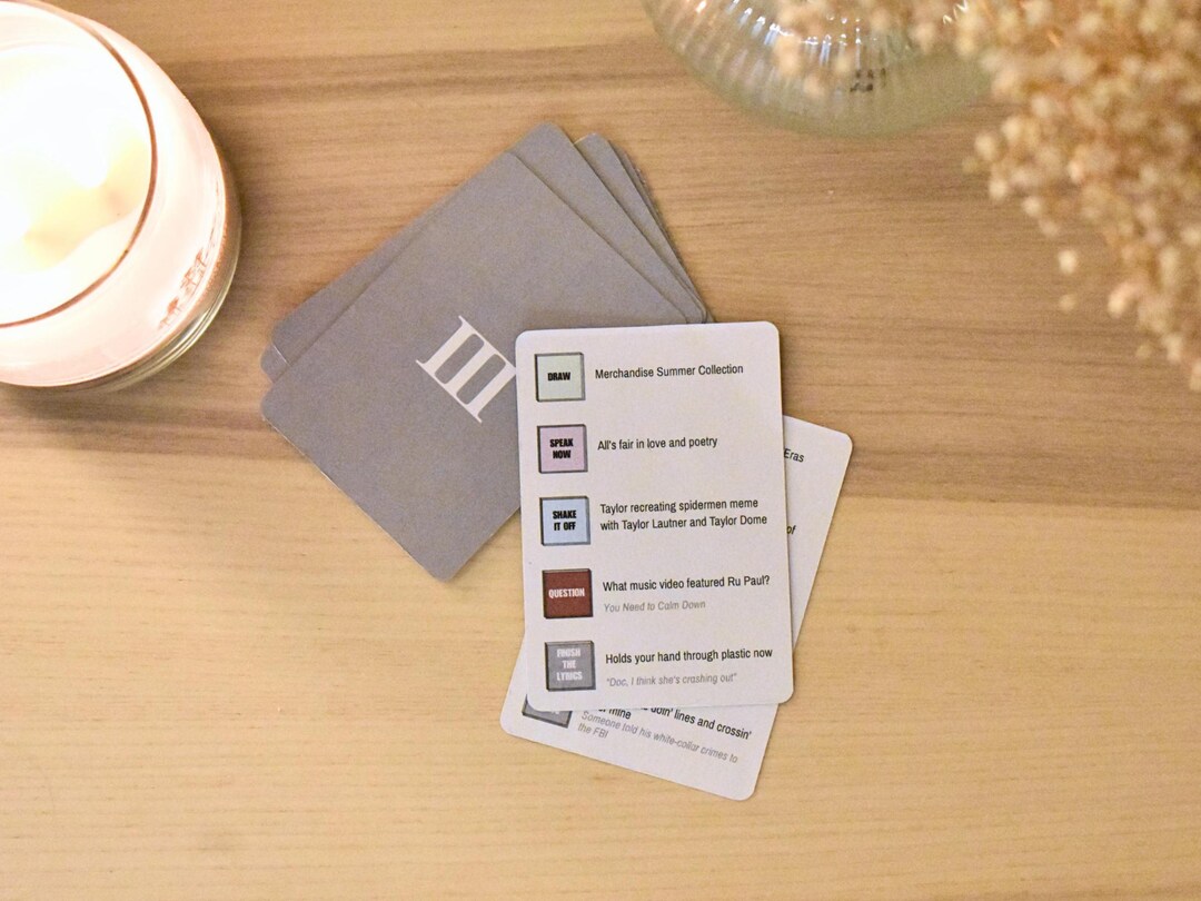 Swiftivity | Base Edition | Printable Taylor Swift Card Game - Etsy