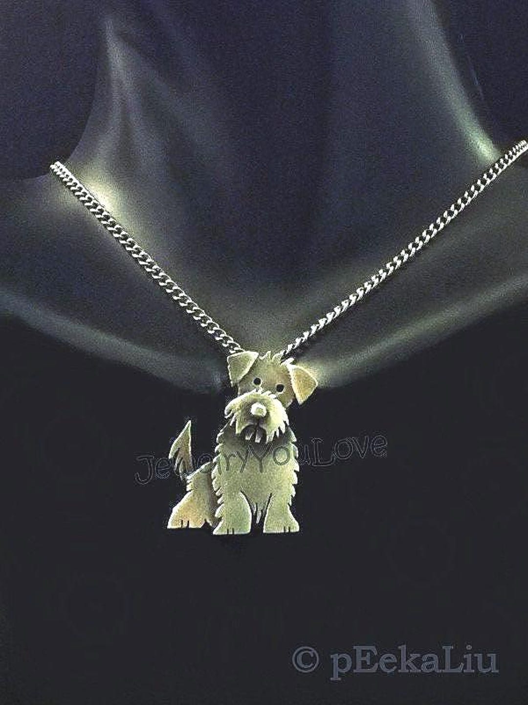 Sterling Silver Terri-poo Dog Necklace - Skittle - Etsy