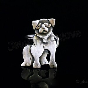 Pug Ring / Sterling Silver Dog / Pet Pug Ring - Daisy - Etsy