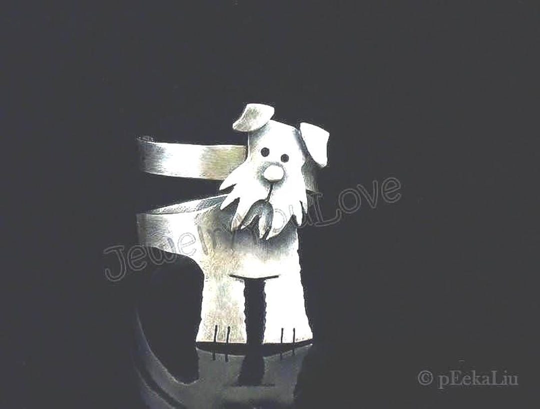 Adjustable Sterling Silver Schnauzer Ring - Sasha - Etsy