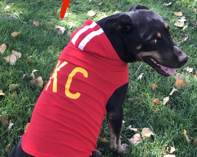 KC Chiefs Dog Football Jersey | KC Dog Shirt Hoodie | Kansas City ...