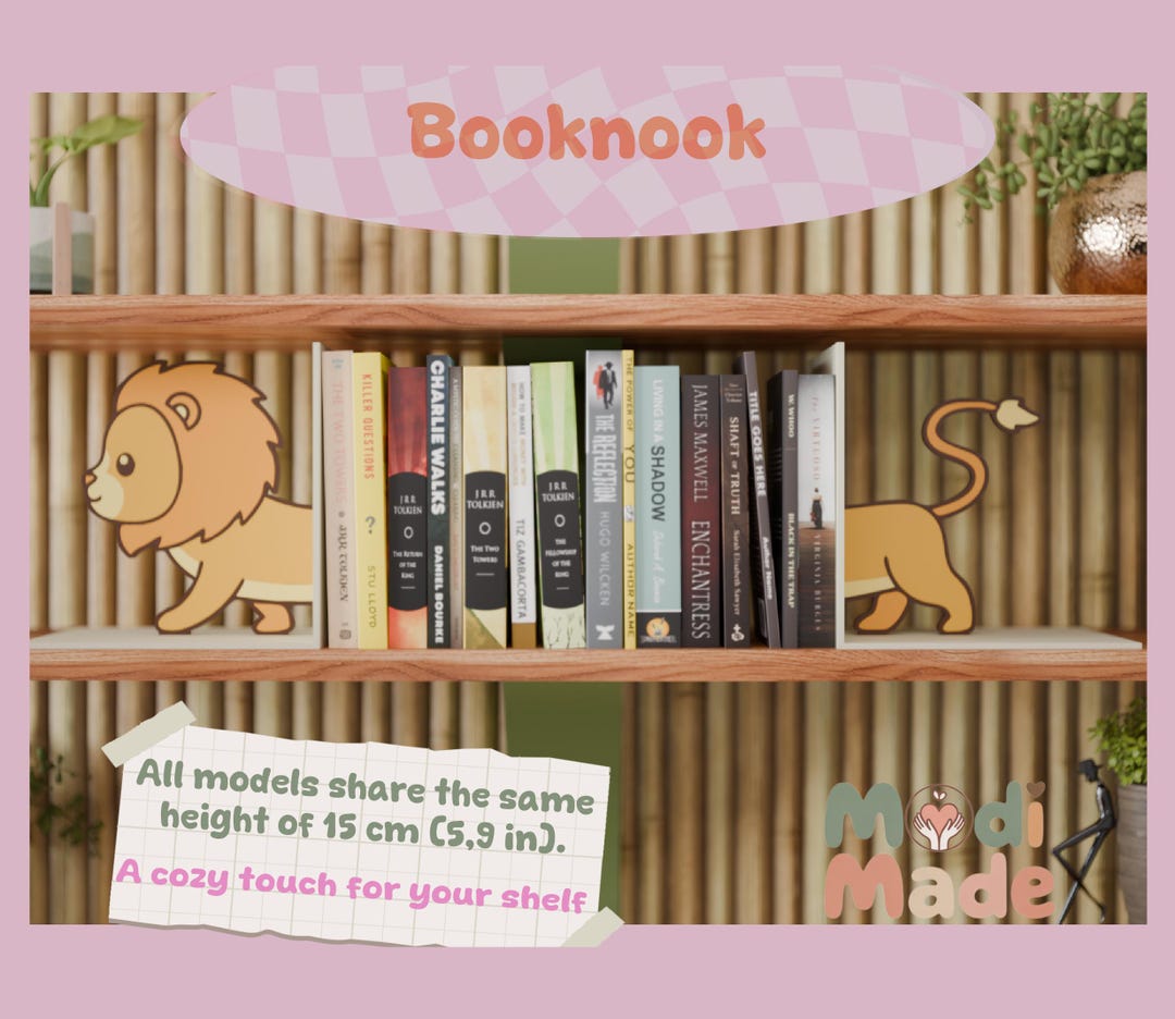 3D Printed Book Nook – Ready-to-display Bookshelf Insert – Gift for ...