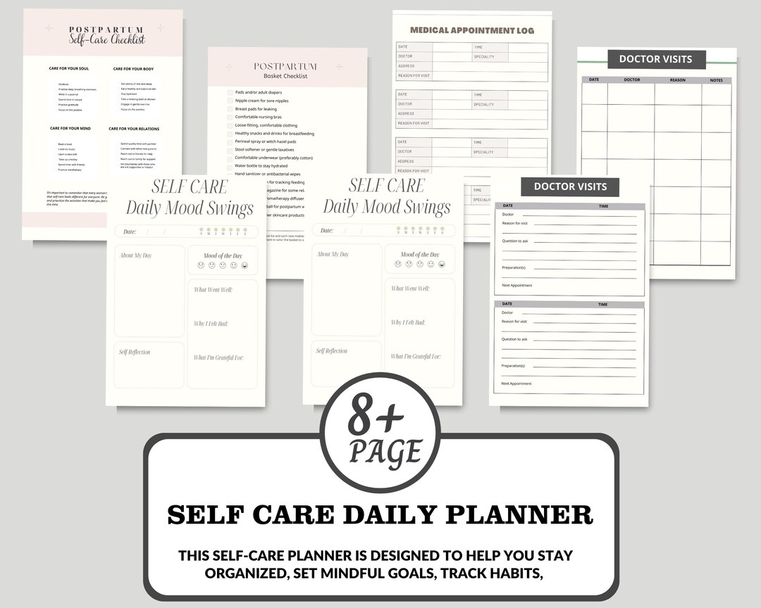 Editable Self Care Planner | Weekly Routine & To-do List | Printable ...