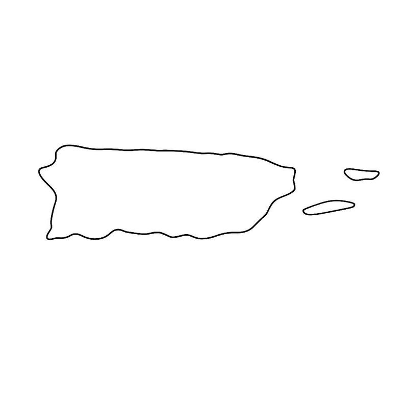 Puerto Rico Island Outline SVG Bundle: 5 Coastline Detail Levels - Etsy
