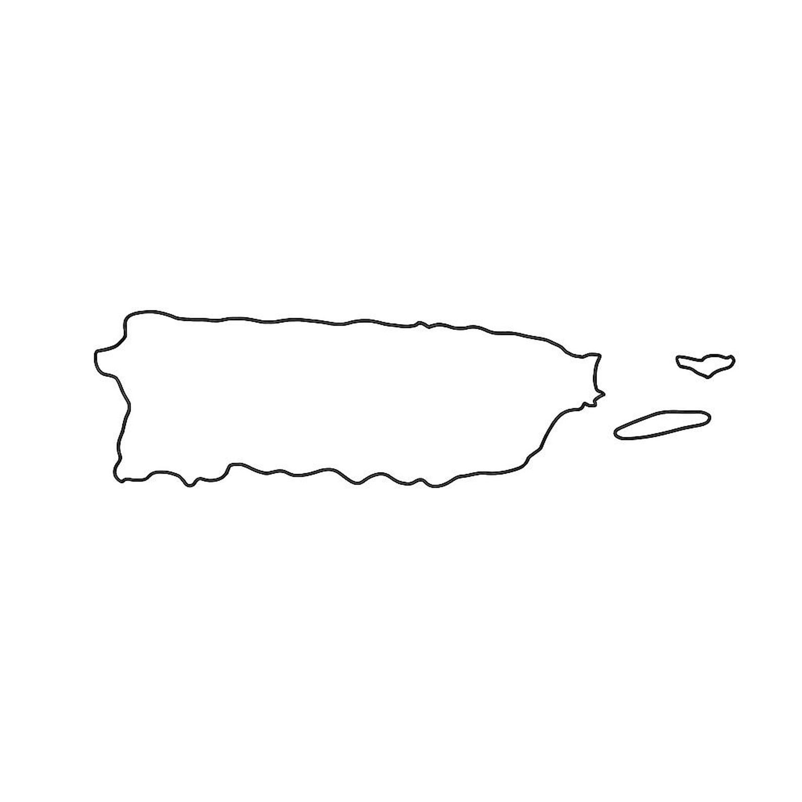 Puerto Rico Island Outline SVG Bundle: 5 Coastline Detail Levels - Etsy