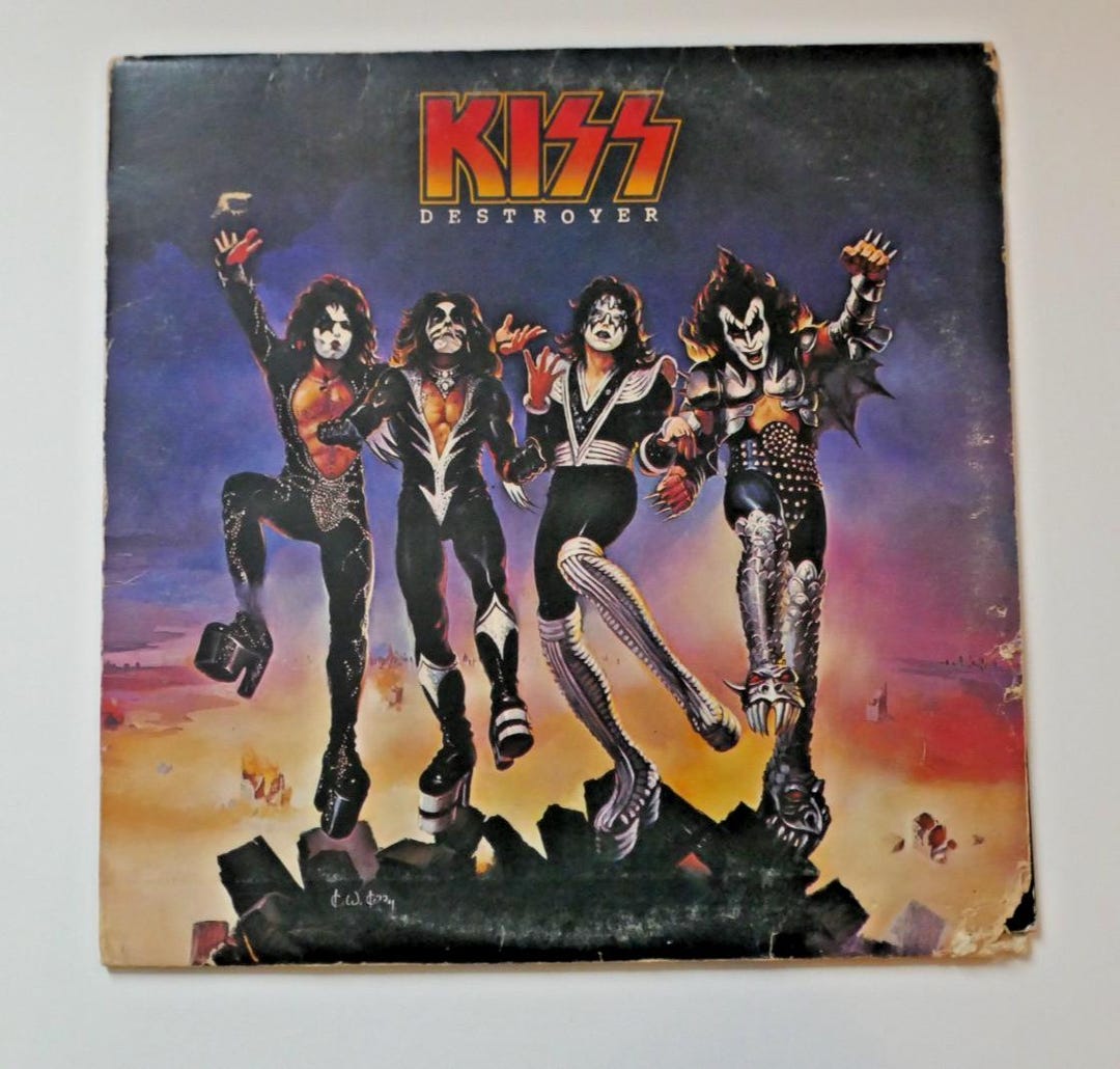 Kiss - Destroyer Vinyl LP Blue Bogart Label 1976 Casablanca NBLP 7025 ...