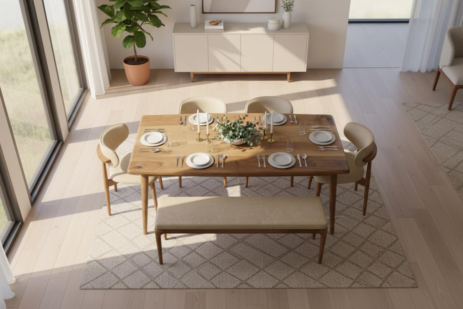 Handmade Walnut Dining Table, Solid Wood Kitchen Table - Etsy