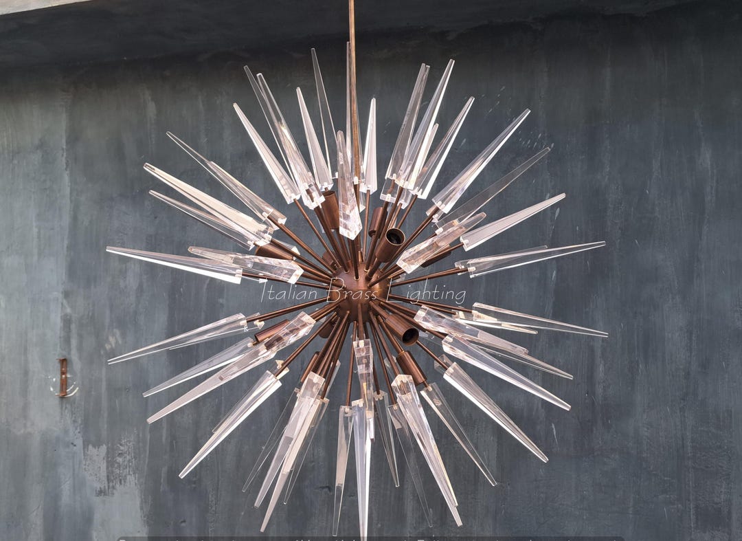 1950's Mid Century Modern Sputnik Chandelier Starburst Light Fixture ...