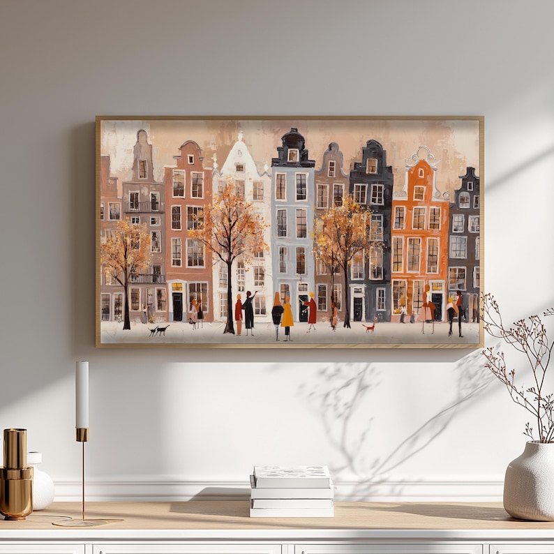 Samsung Frame TV Art: Autumn Halloween & Winter Townhouse (digital ...