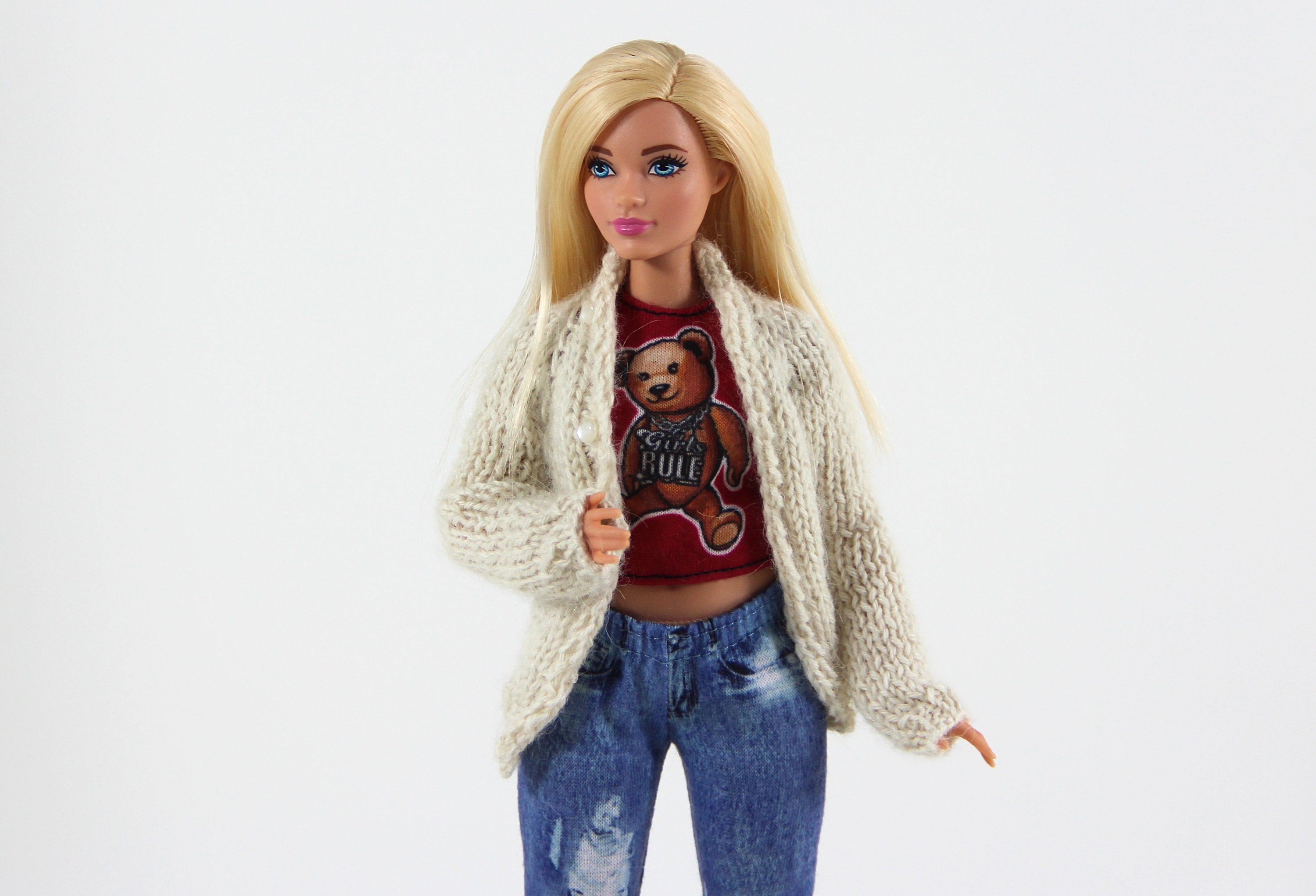 Barbie Knitting Pattern Barbie Sweater Pattern Barbie - Etsy