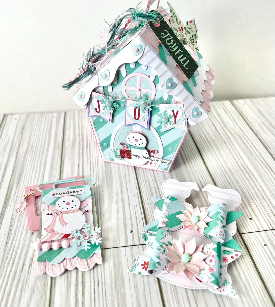 Christmas Embellishment Box, 3D House Gift Box, Christmas ...