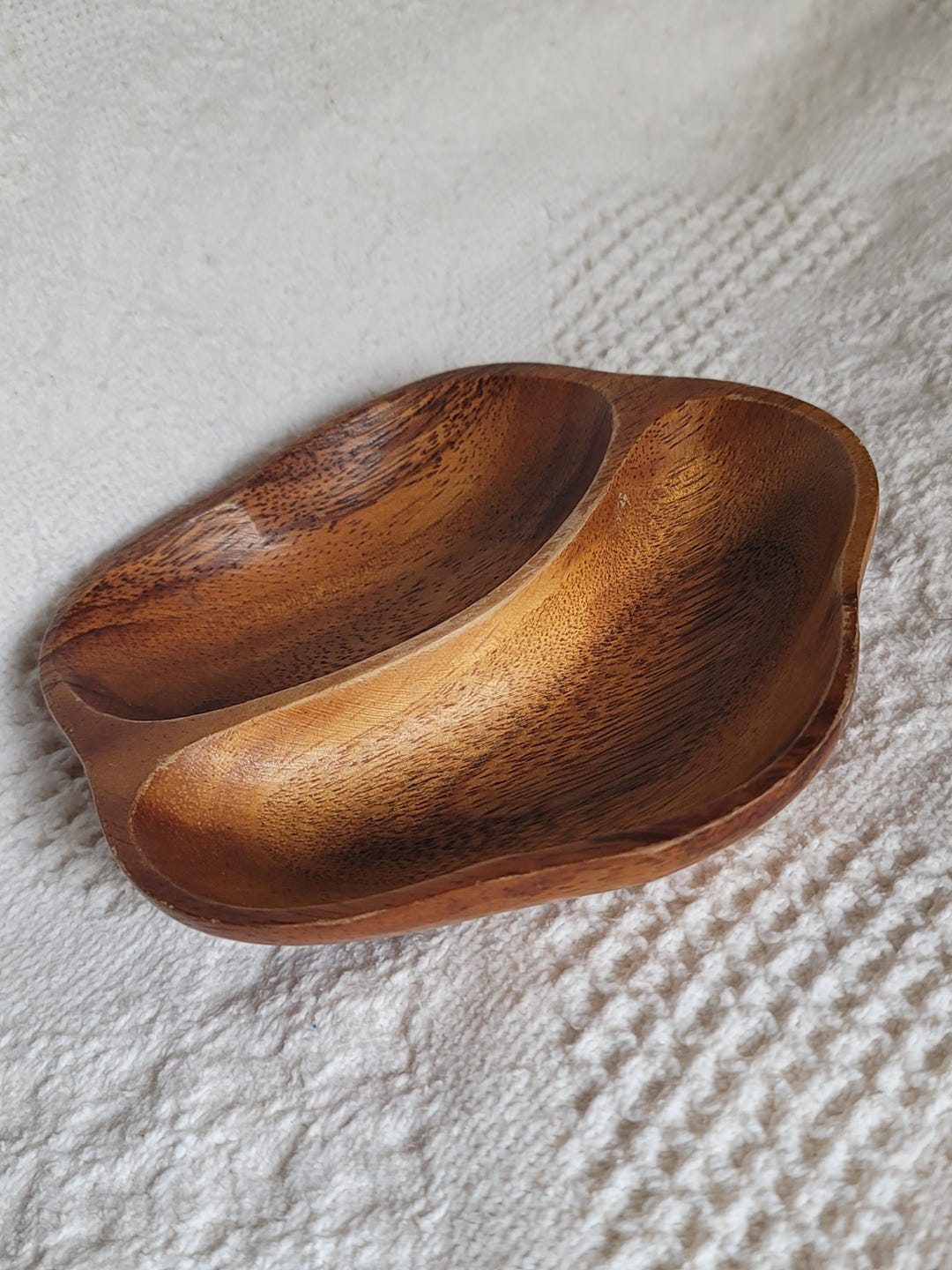 Vintage Mid-century Monkey Pod Wood Bowl - Etsy