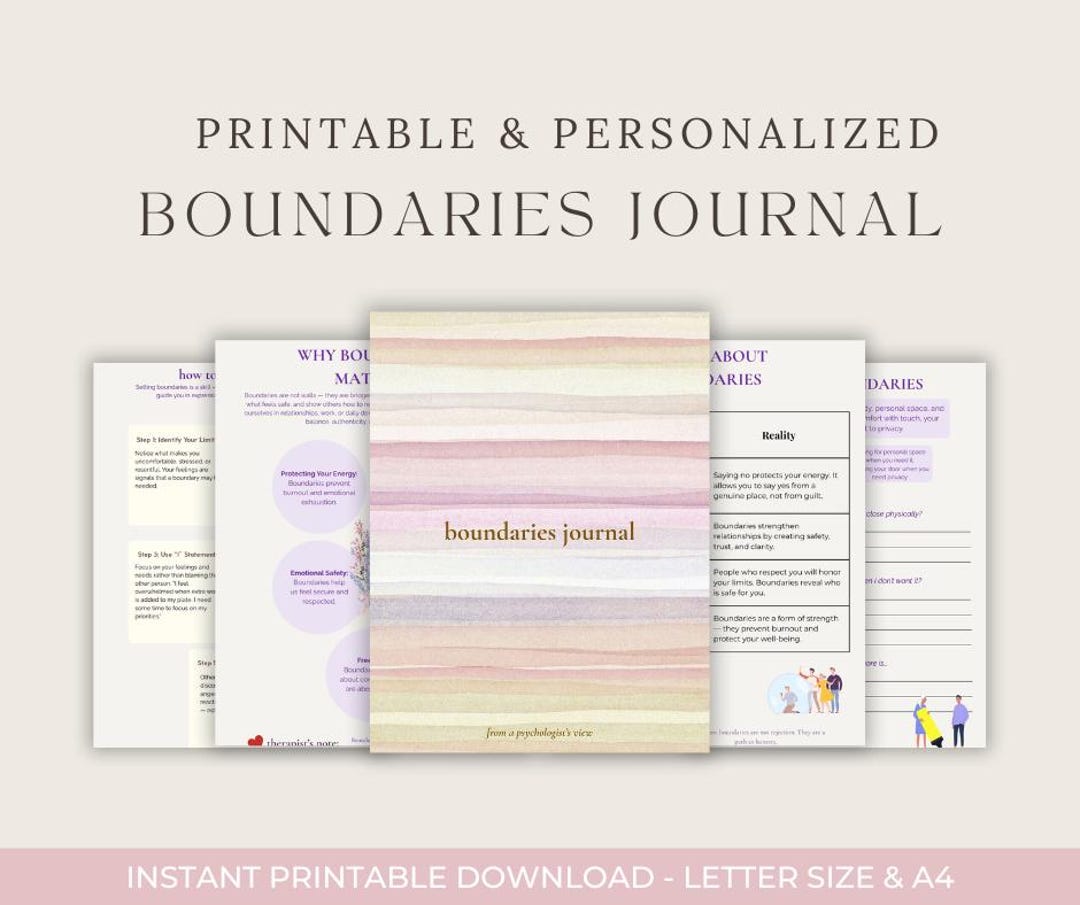Boundaries Workbook – Healthy Boundaries Journal (digital Download, PDF ...