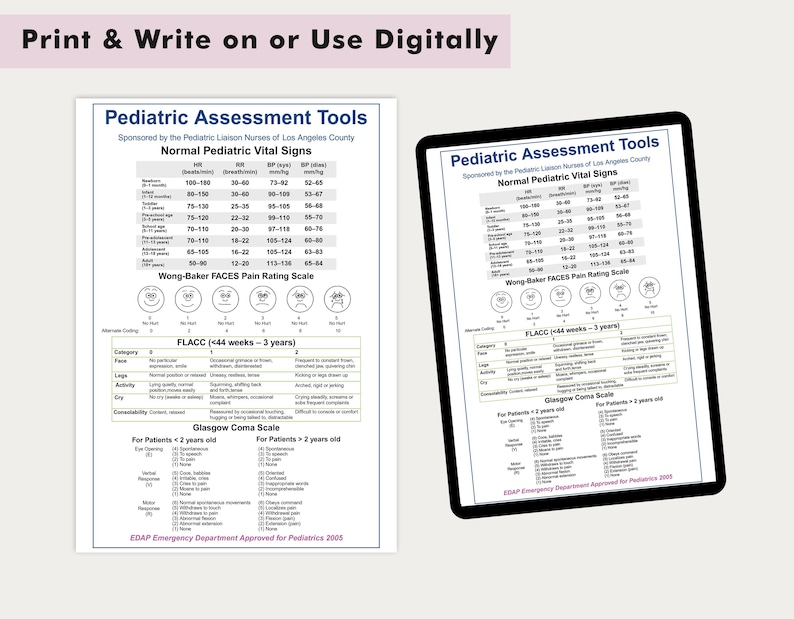 Pediatric Nurse Report Sheet | Pediatric Nursing Assessment Head to Toe ...