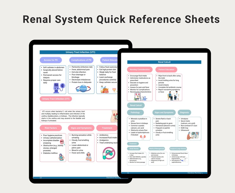 Renal Nursing Study Guide: Kidney Disorders, Dialysis, UTI (PDF) - Etsy