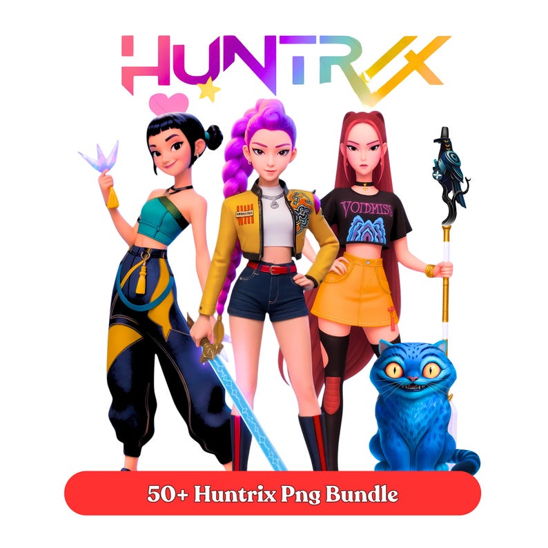 Huntrix Anime Kpop PNG Clipart | Sa-ja Girls & Boys (instant Download ...
